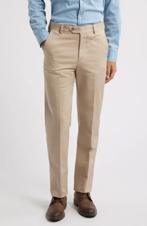 Berle Flannel Lined Flat Front Relaxed Fit Performance Pants