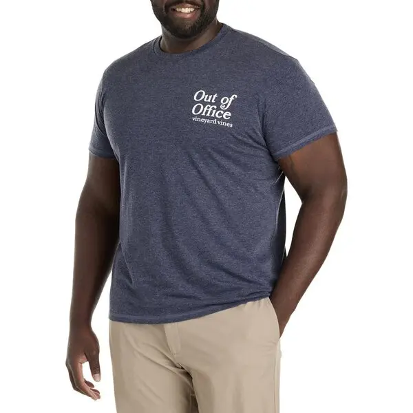Vineyard Vines Big & Tall Out Of Office Dunes Graphic Tee - Nautical Navy