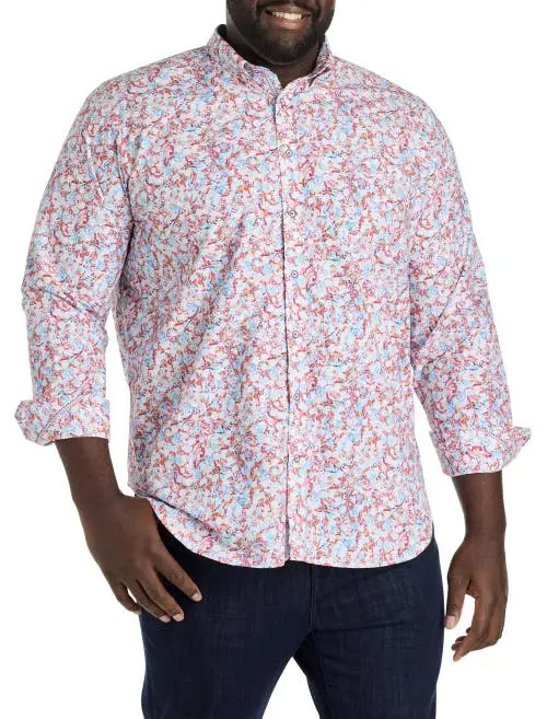 ROBERT GRAHAM DXL Big & Tall Kamari Sport Shirt - White