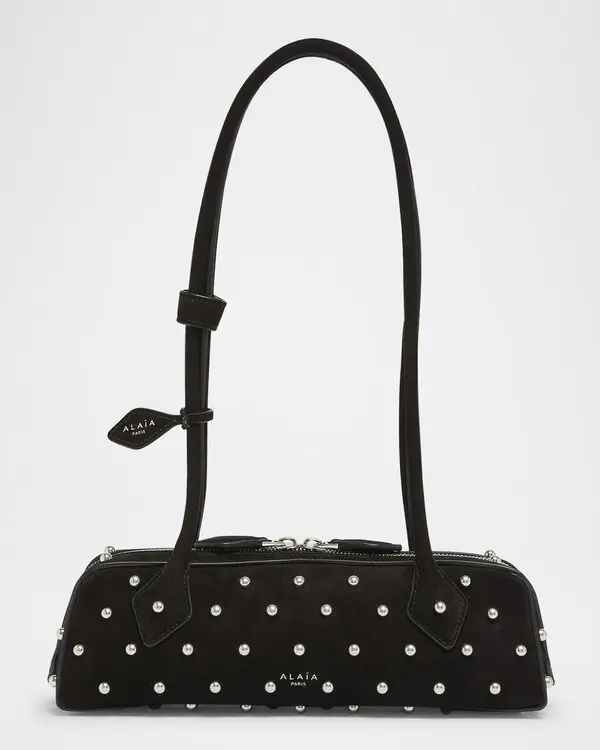 Alaïa Le Teckel Small Studded Shoulder Bag - Noir