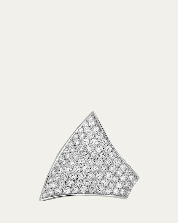 SAVOLINNA Maxi Ergo 18k White Gold Diamond Pavé Ear Cuff - Wg
