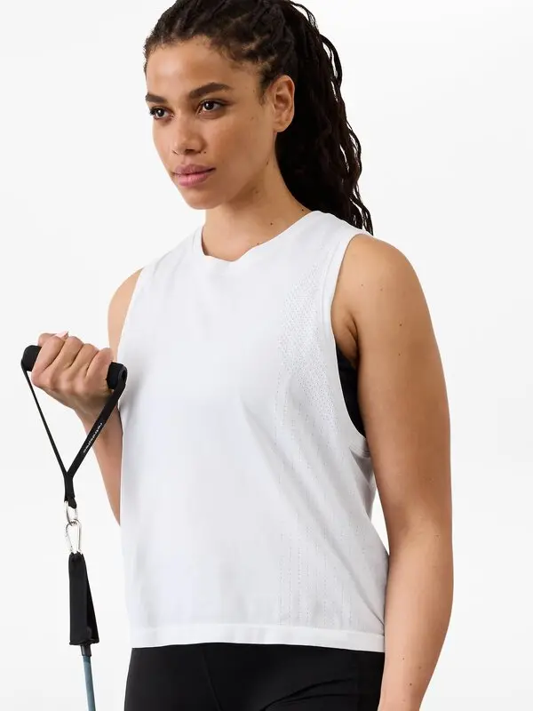 Athleta In Motion Relaxed Tank - Bright White