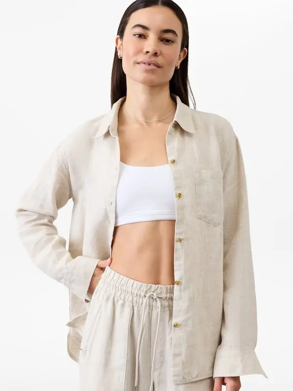 Athleta Linen Retreat Top - Undyed