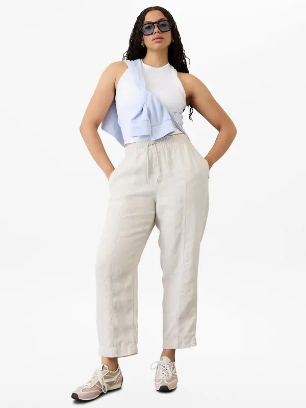 Athleta Retreat High-rise Linen Ankle Pant - Undyed
