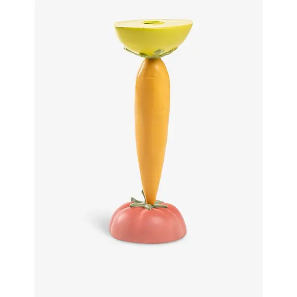 SELETTI Vitamin Carrot Resin Candlestick 26.5cm - One-color