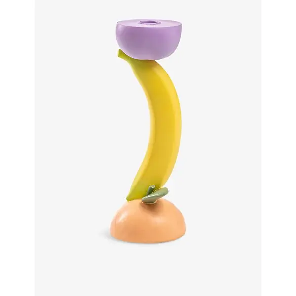SELETTI Vitamin Banana Resin Candlestick 26.5cm