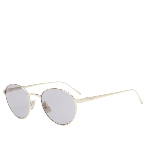 Loewe Slim Round Sunglasses - Gold/smoke