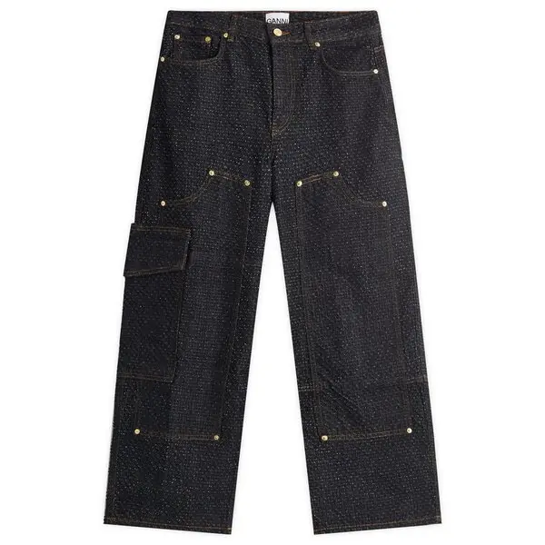 GANNI Fluffy Denim Carpenter Jeans
