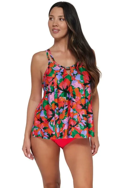 SUNSETS ESCAPE Sadie Tankini Swimsuit Top - Hummingbird Cove