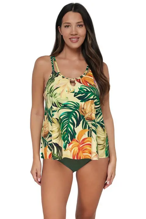 SUNSETS ESCAPE Sadie Tankini Swimsuit Top - Amber Oasis