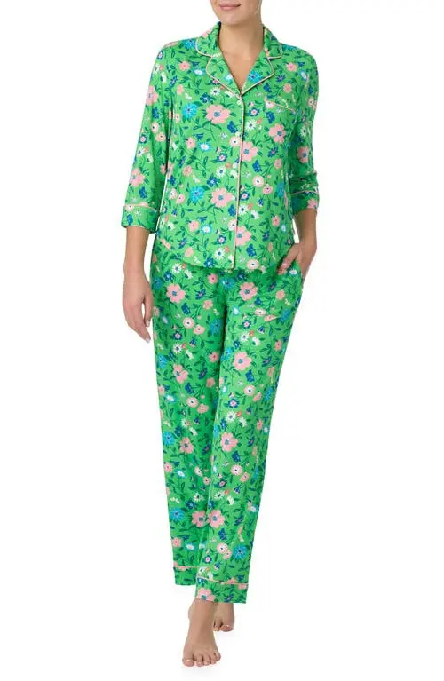 Kate Spade New York Print Jersey Pajamas - Grn Flor