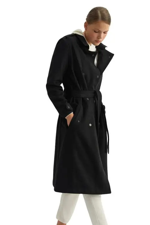 LABECA LONDON Wool Trench Coat