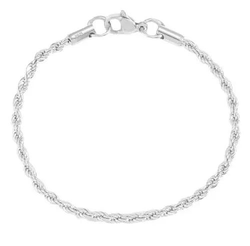 DONATELLO GIAN Sterling Twisted Link Anklet - Silver