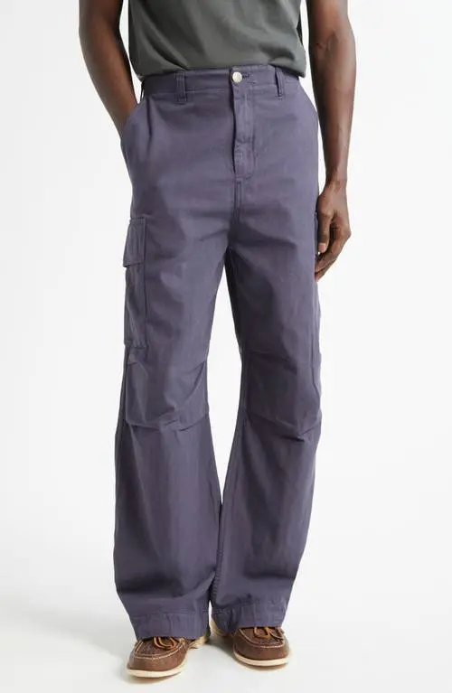 PALMES Cotton Herringbone Cargo Pants