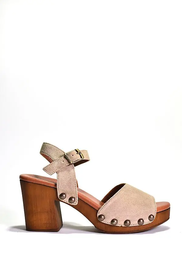 Cordani Willa Wood-bottom Heels - Taupe