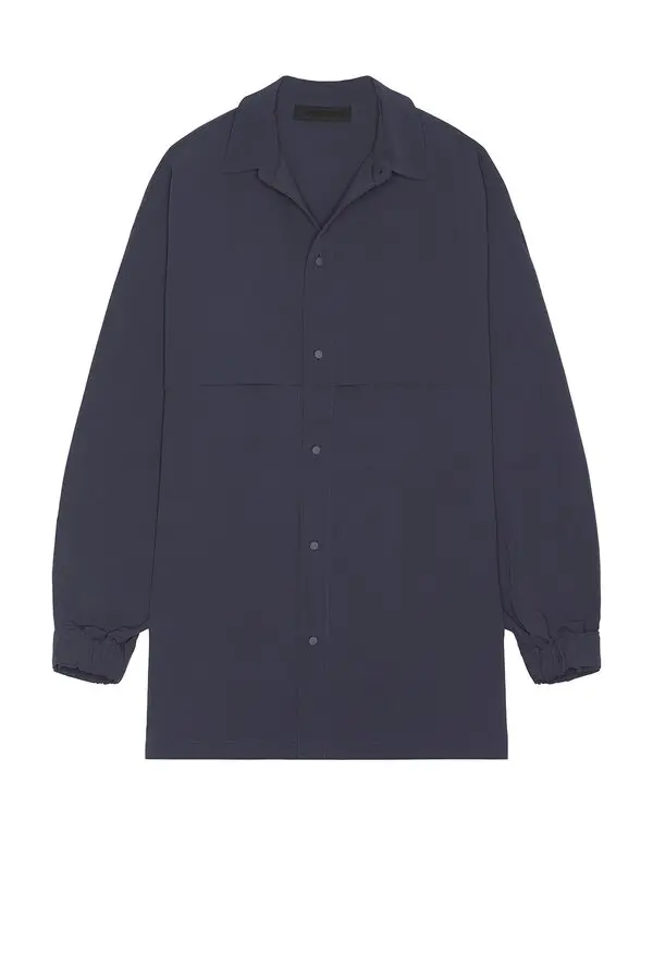 Fear Of God Military Nylon Overshirt In Blue - Marine