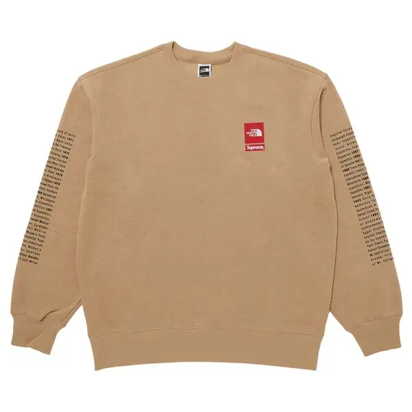 Supreme X The North Face Crewneck - Tan