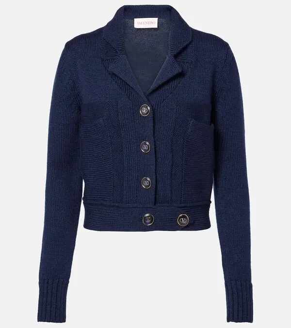 Valentino Garavani Wool And Cotton Cardigan