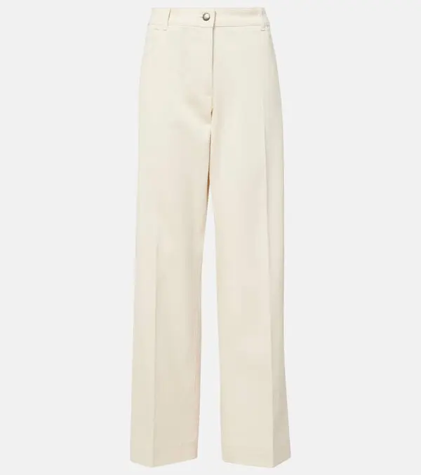 Moncler Cotton Gabardine Straight Pants