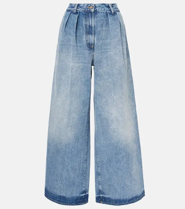 Alanui Sunny Crochet Wide-leg Jeans