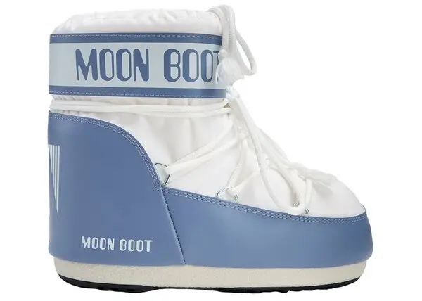 Moon Boot Icon Low Nylon Boots - Elephant Grey White