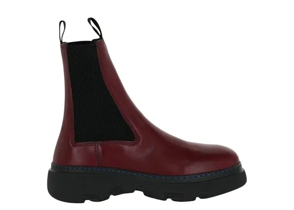 Burberry Creeper Chelsea Boots - Plum