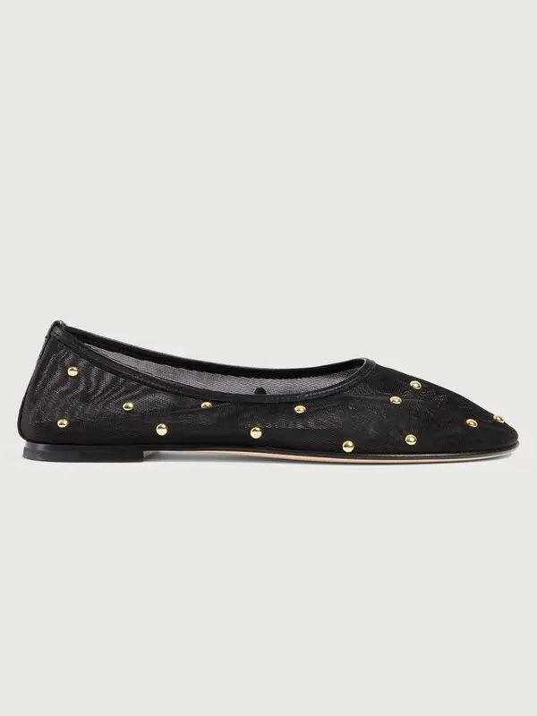 Dear Frances Balla Studded Flats - Black W/studs