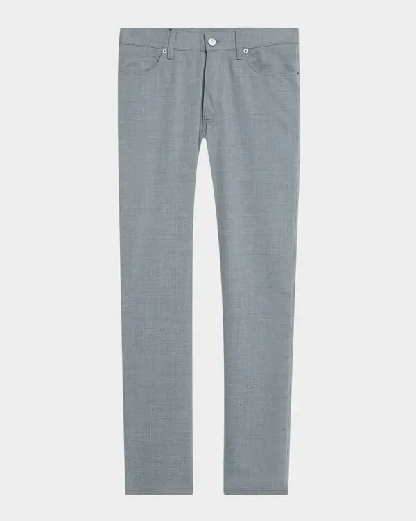 Zegna Wool Five-pocket Pants - Md Gry Sld