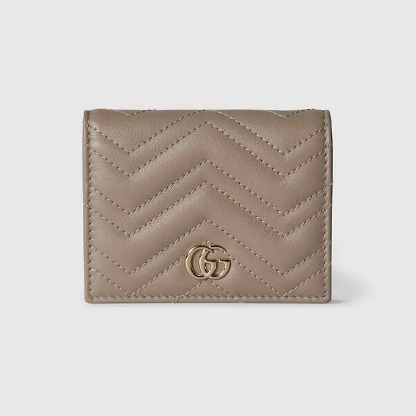 Gucci Gg Marmont Small Wallet Leather - Neutral