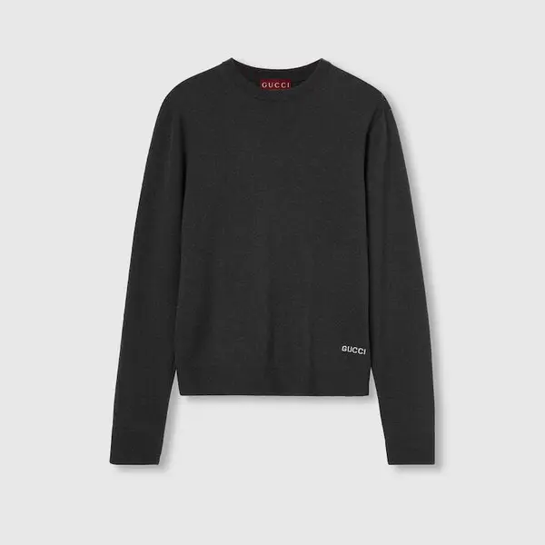 Gucci Silk Cotton Sweater With Intarsia