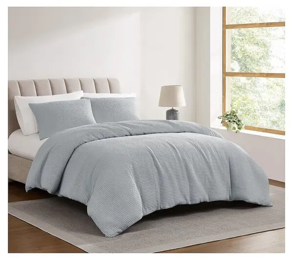 CANNON HERITAGE Cotton Waffle 3-piece Full/quee N Comforter Set
