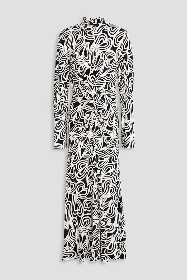 Diane Von Furstenberg Marquise Printed Lyocell-blend Midi Dress