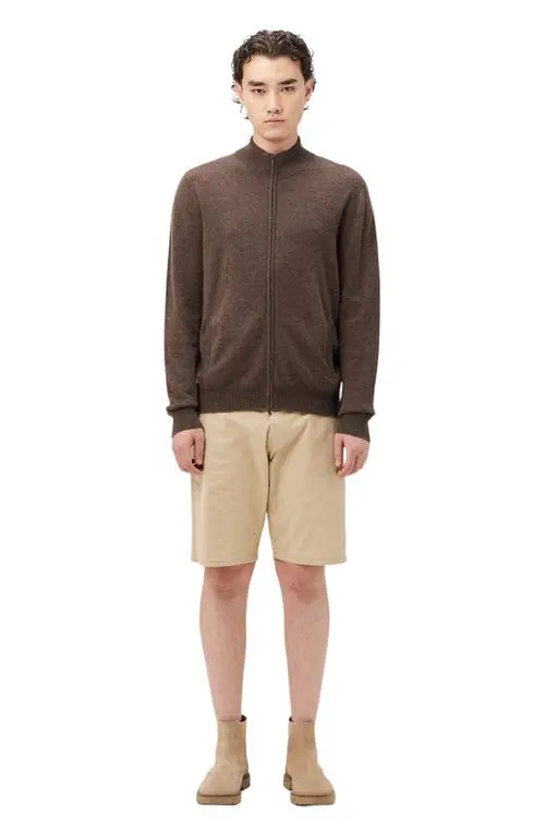 GOBI MONGOLIAN CASHMERE Full Zip Cardigan - Cocoa