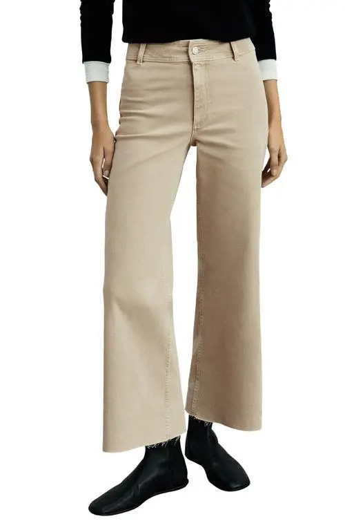 Mango High Waist Stretch Twill Pants