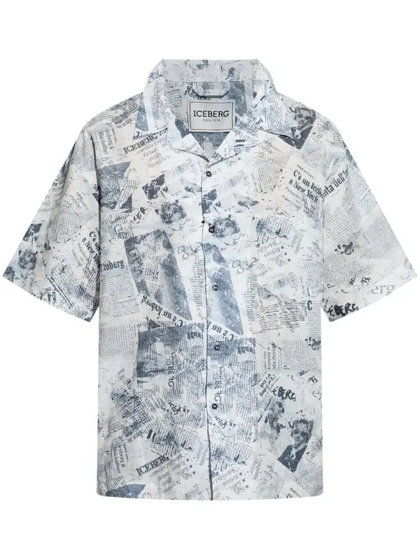 Iceberg Printed Shirt - Neutrals