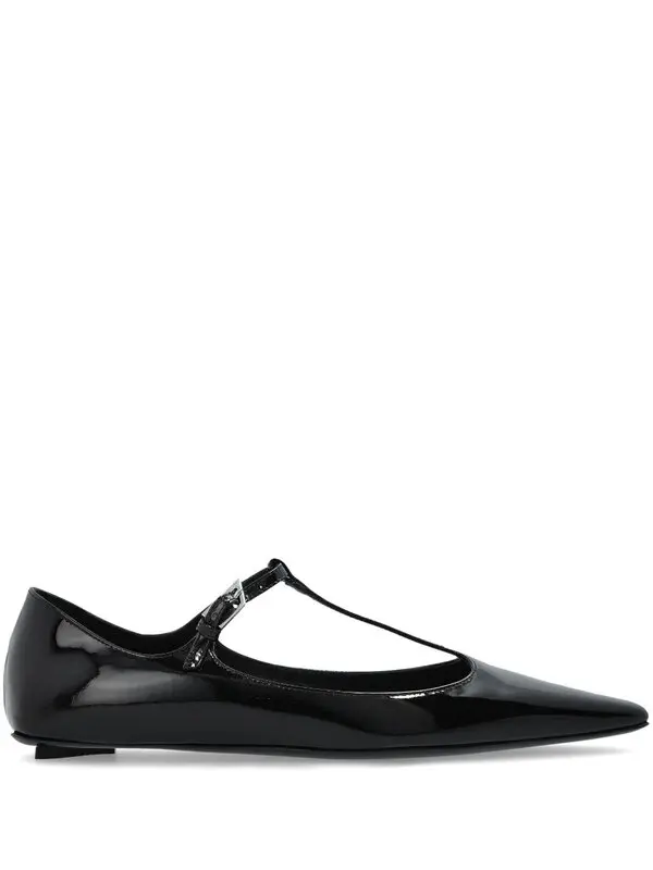 Attico Juno Ballet Flats - Black