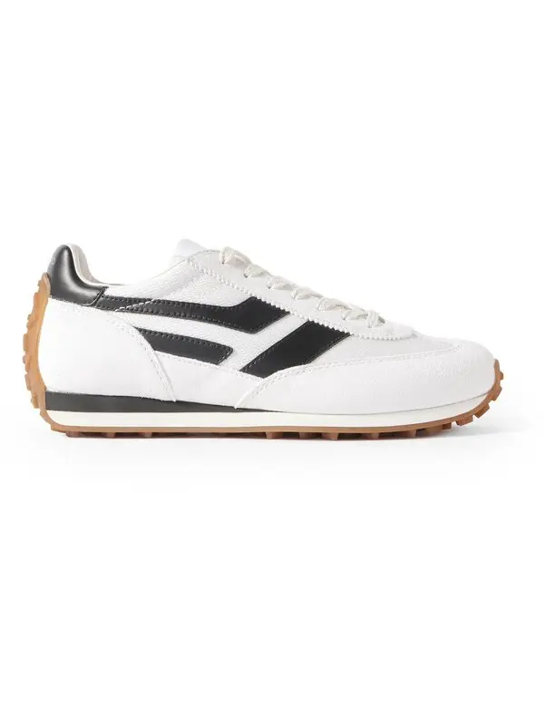 TOM FORD Mick Leather-trimmed Suede And Mesh Sneakers - White