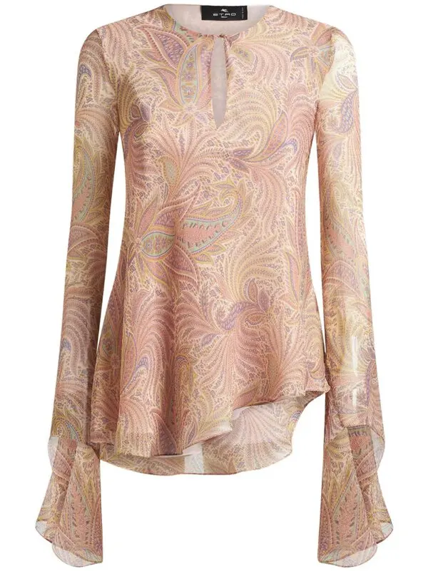 Etro Asymmetric Silk Top