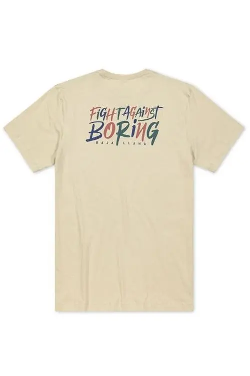 BAJA LLAMA Fight Against Boring Retro Primo Graphic Tee