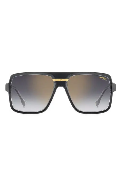 Carrera Eyewear 59mm Gradient Rectangular Sunglasses - Grey/ Grey