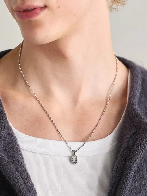 VILTIER Magnetic 18-karat Diamond Pendant - Silver