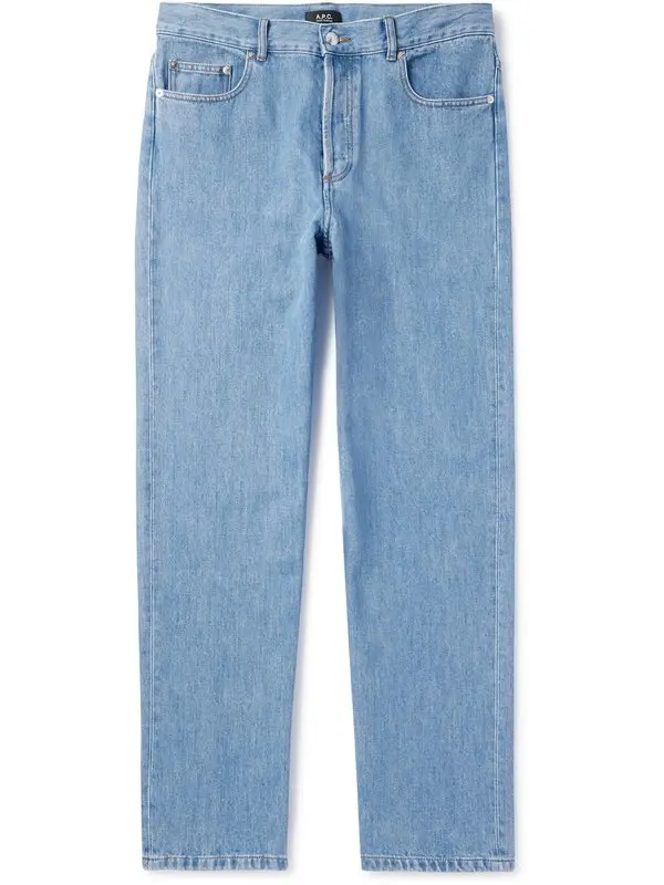 A.p.c. Fairfax Straight-leg Stonewashed Jeans - Blue