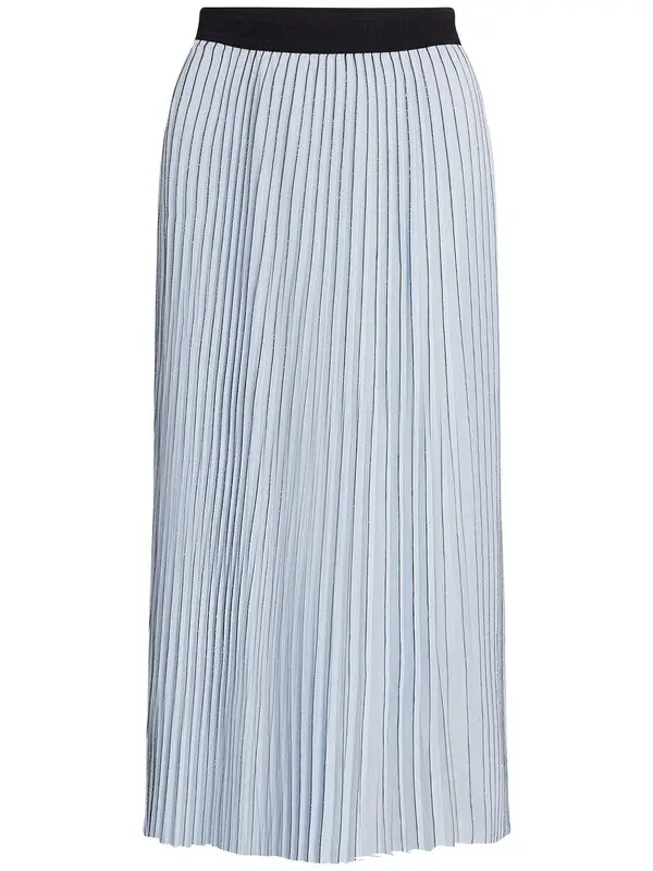 Karl Lagerfeld Pleated Midi Skirt - Blue