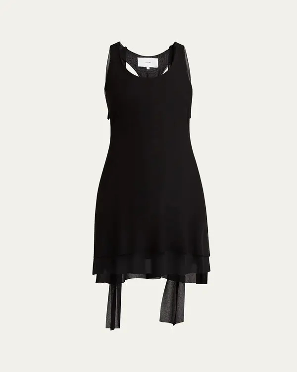 SETCHU Layered Sheer Mini Tank Dress