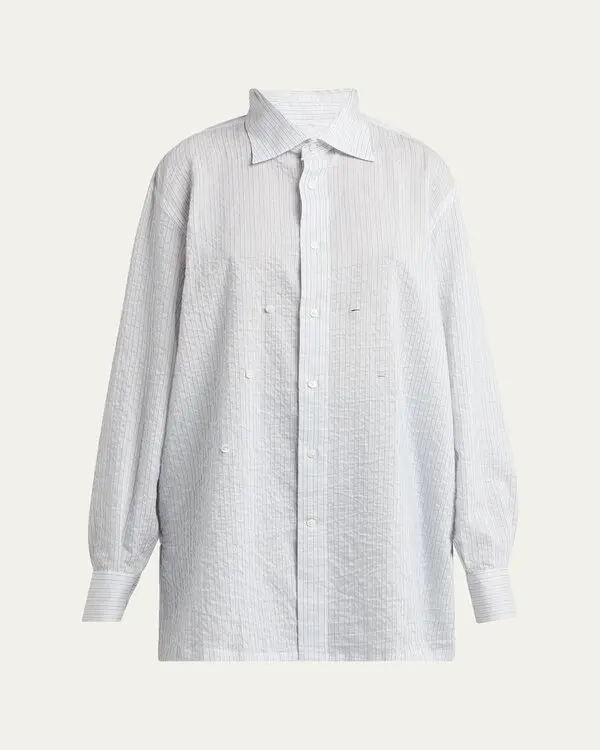 SETCHU Stripe Button-down Blouse