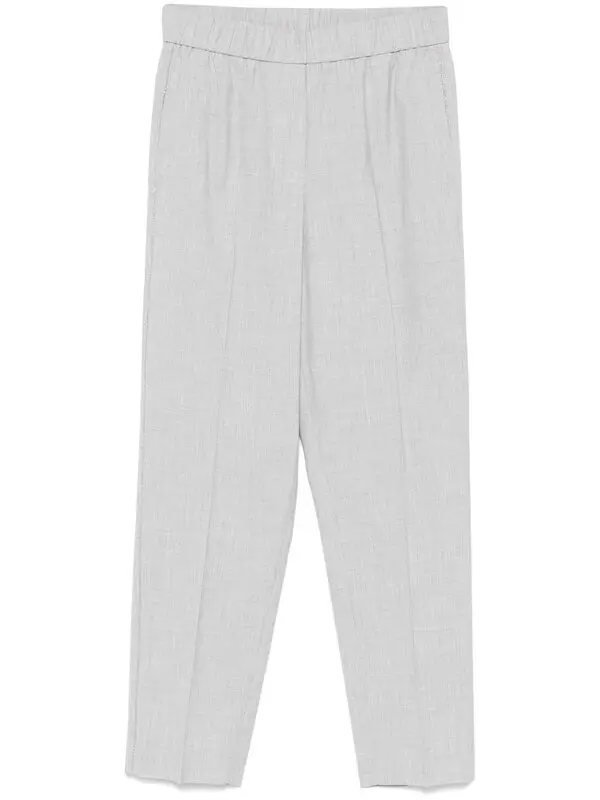 Peserico Beaded-trim Trousers - Grey