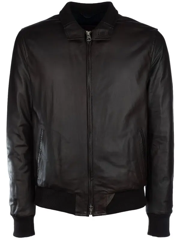 STEWART Leather Bomber Jacket