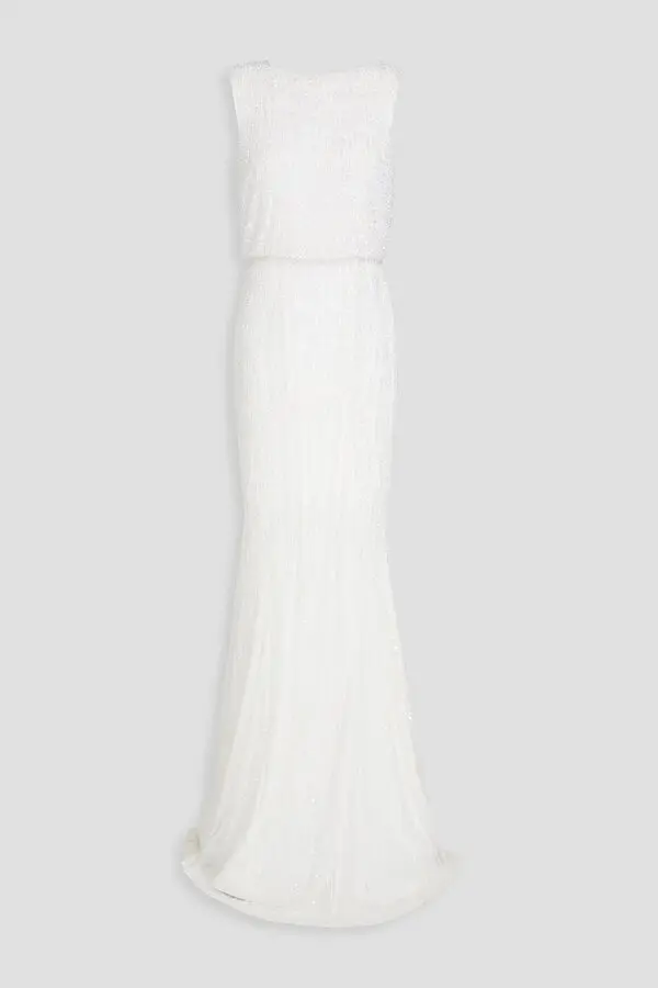 Rachel Gilbert Ava Embellished Tulle Gown