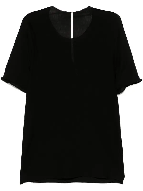 LABEL UNDER CONSTRUCTION Raw Edge T-shirt - Black