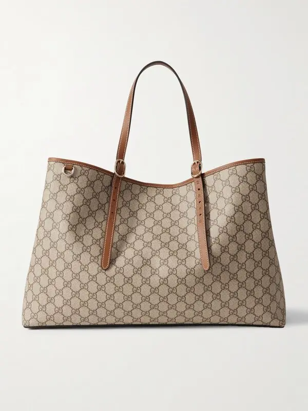 Gucci Gg Emblem Printed Tote - Neutrals
